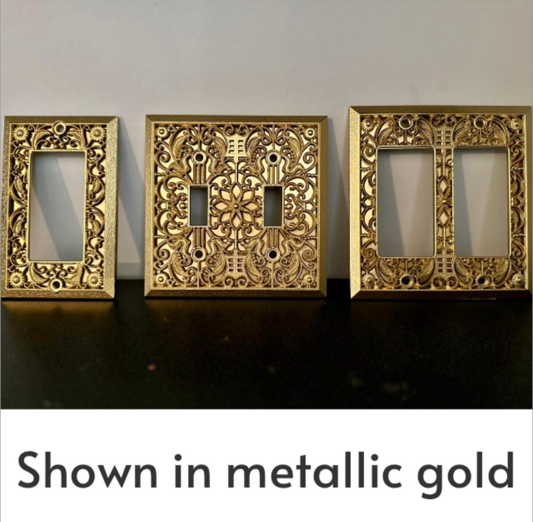 Sale/ Gold Brass Covers, Switch Plates, FREE SCREWS, Light Switch Cover ...