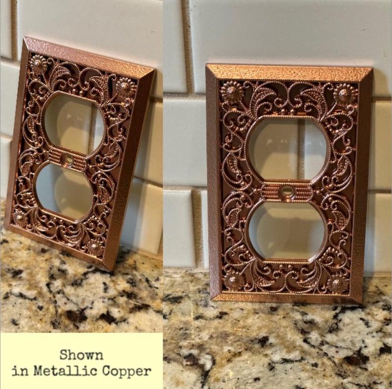 Ornate Gold Brass Covers, Switch Plates, FREE SCREWS, Light Switch ...
