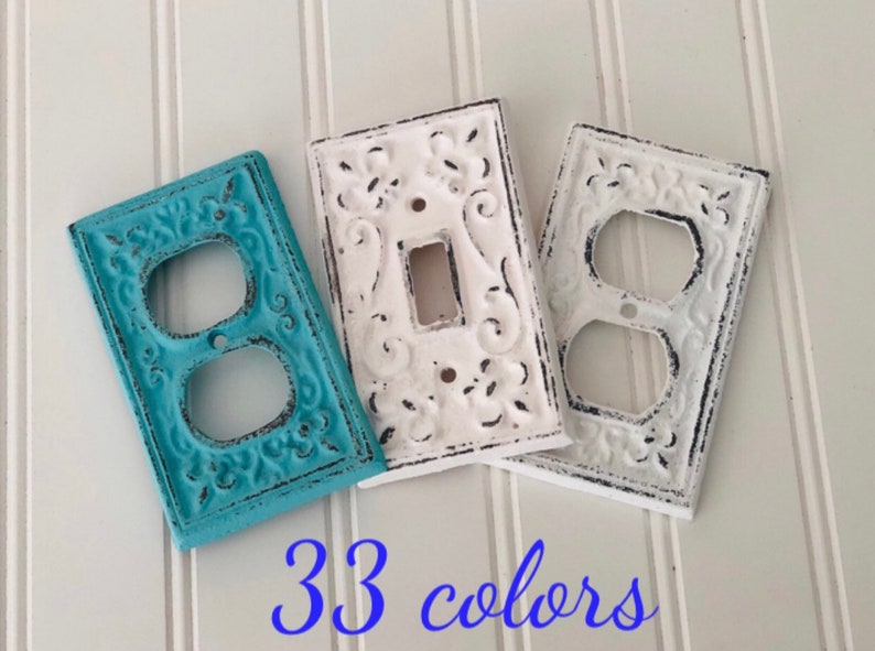 Shabby Chic Outlet Cover/metal Light Switch Plate/single Light - Etsy
