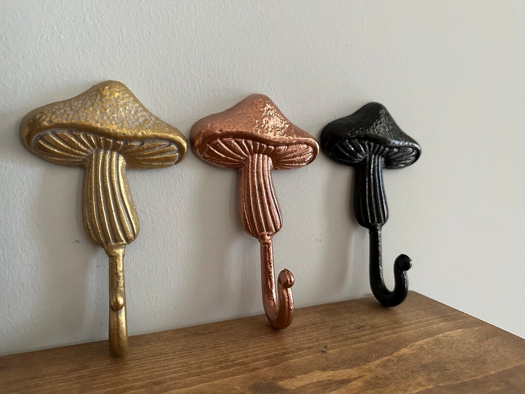 Mushroom Metal Wall Hook, Gold Hook, Towel Hook, Wall Hook, Coat Hook ...