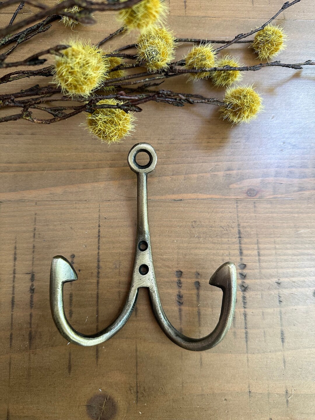 Fishing Style Hook, Lake House Decor, Metal Fish Hook, Wall Hook, Towel ...