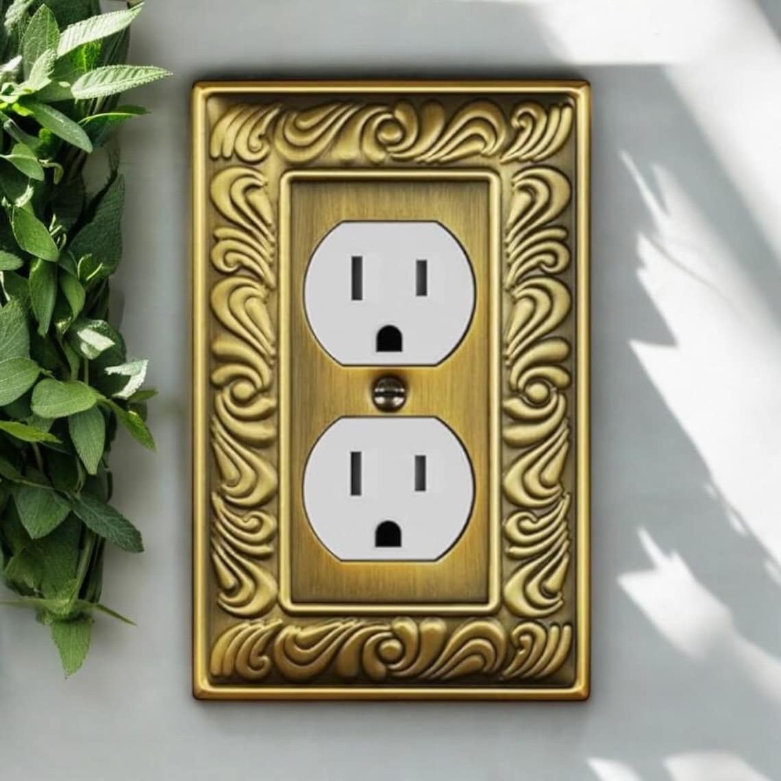 Antique Brass or Gold Covers, FREE SCREWS, Switch Plates, Light Switch ...