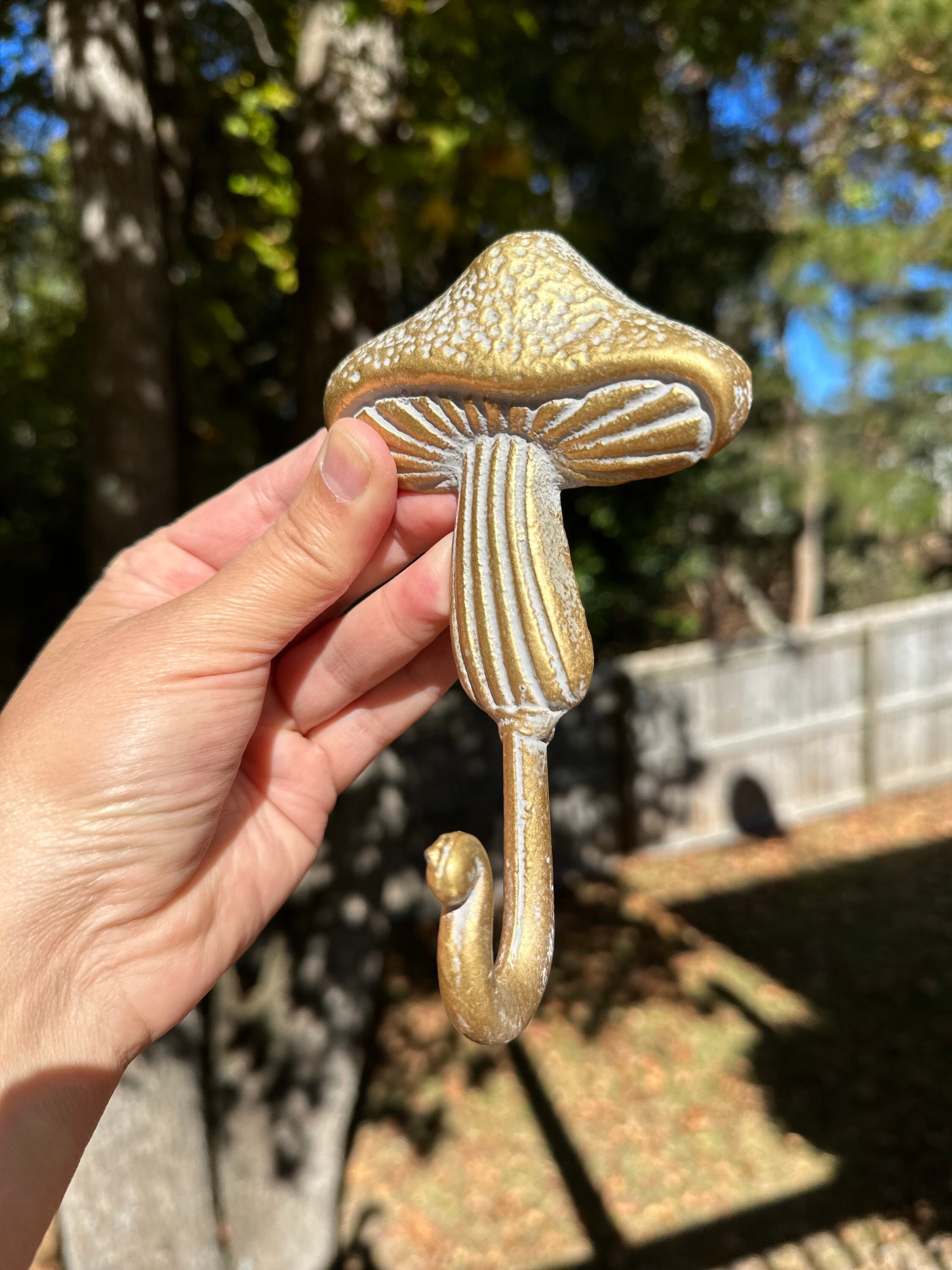 Mushroom Metal Wall Hook, Gold Hook, Towel Hook, Wall Hook, Coat Hook ...