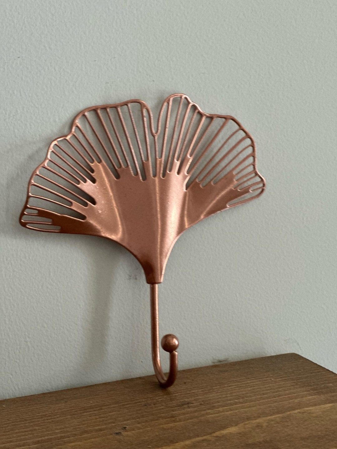 Copper Leaf Hook, Gold Ginkgo Leaf Metal Wall Hook, Gold Hook, Towel ...
