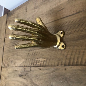 Gold Left Hand Hook, Curtain Holdback, Wall Hooks, Wall Hook, Coat ...