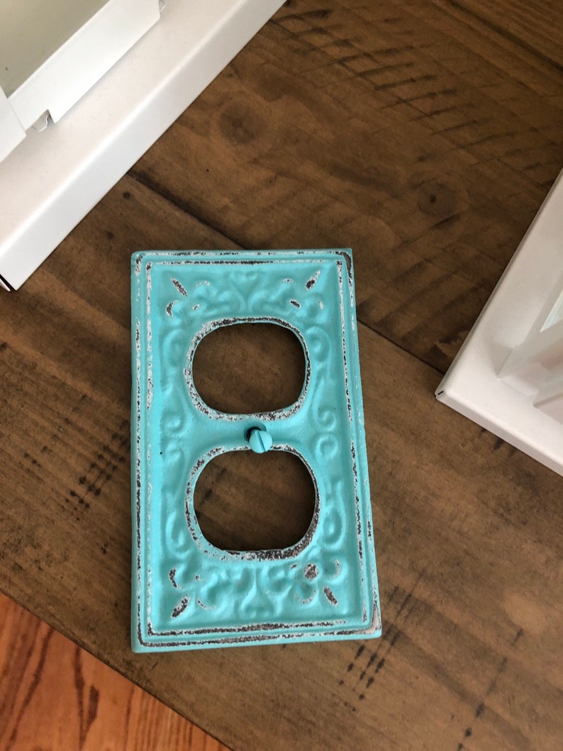 Light Switch Cover/outlet Cover/white Shabby Chic/doubke Light - Etsy