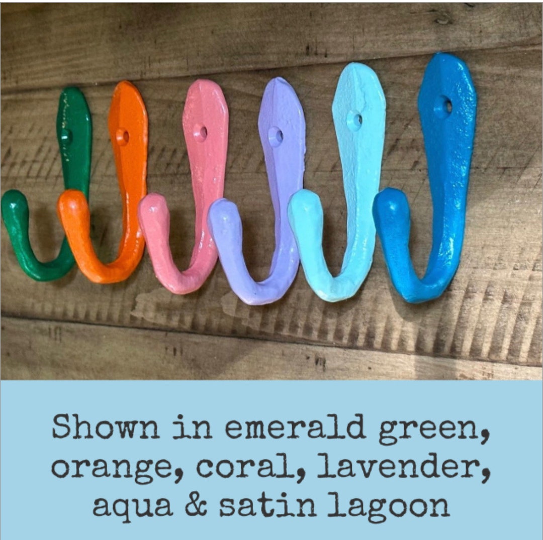 33 Color Options Forged Metal Wall Hook/pick Color/ Shabby Chic Metal ...