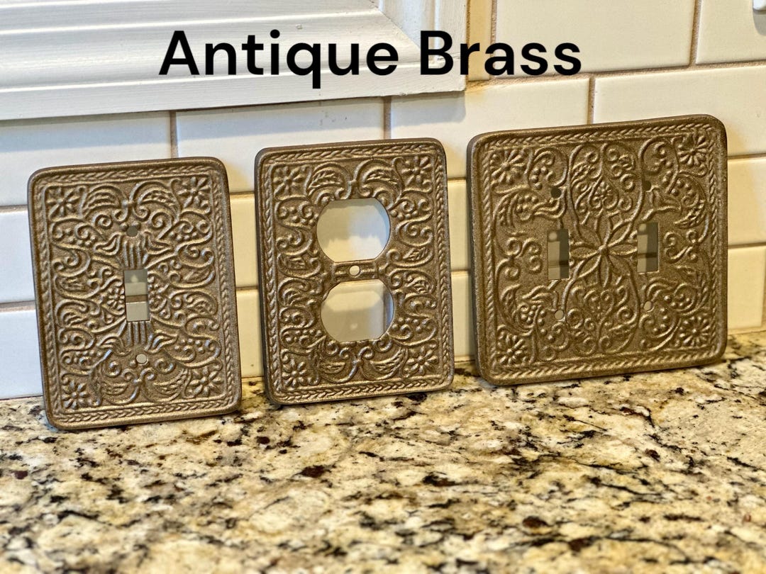 Brass Switch Plates, Light Switch Cove, Outer Covers, Antique Bronze ...