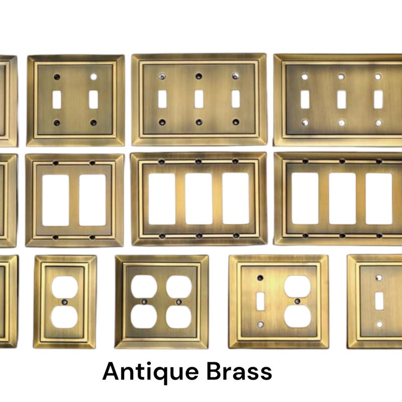 Brushed Brass Switch Plate Covers - Etsy