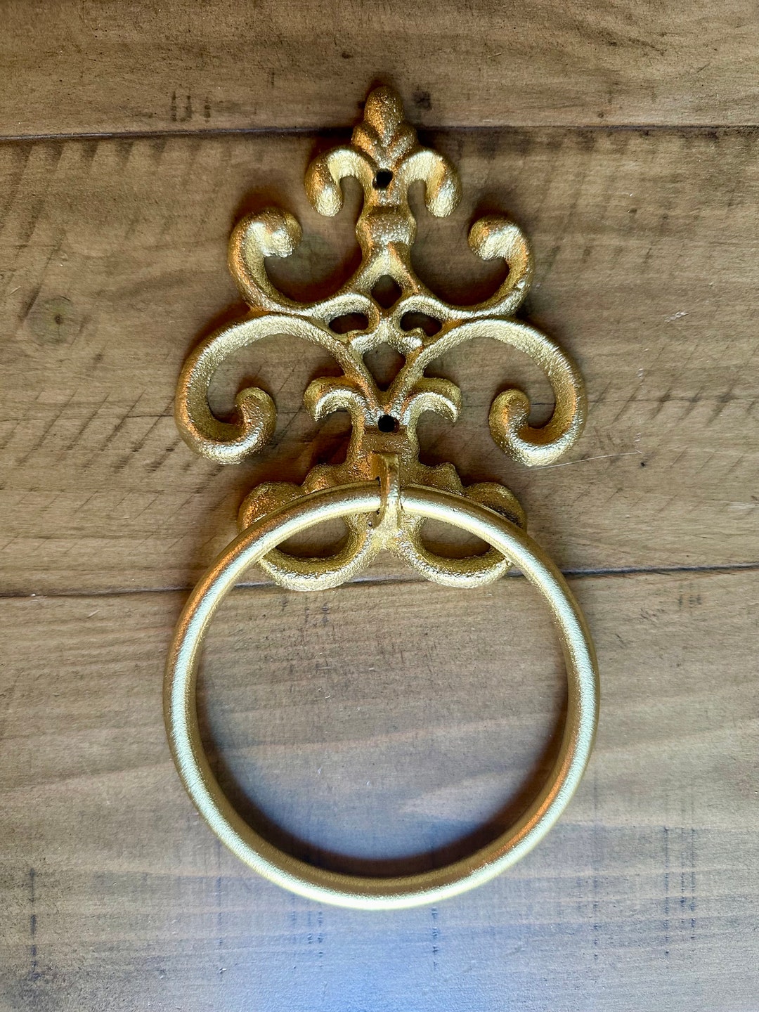 Gold Hand Towel Holder/towel Rack/bathroom Decor/cast Iron Towel Rack ...