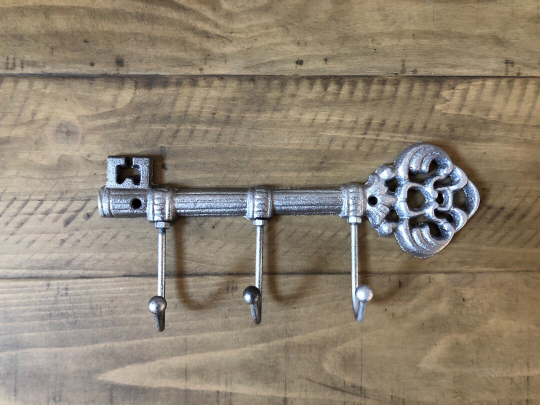 ON SALE Cast Iron Key Rack/key Holder / Skeleton Key Rack / Cast Iron ...