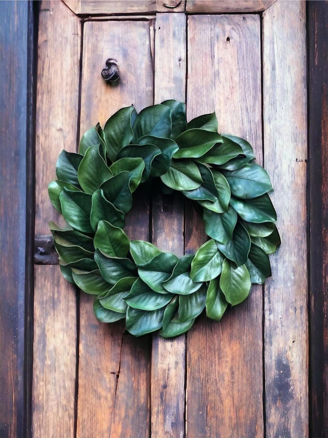 Front Door Magnolia Wreath, Magnolia Leaf Door Wreath, Housewarming ...