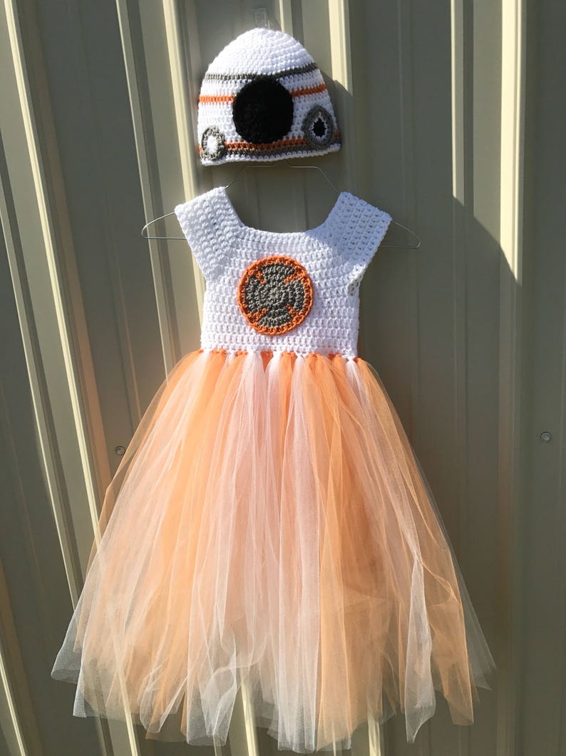 Crochet BB8 Inspired Tutu Dress Costume - Etsy