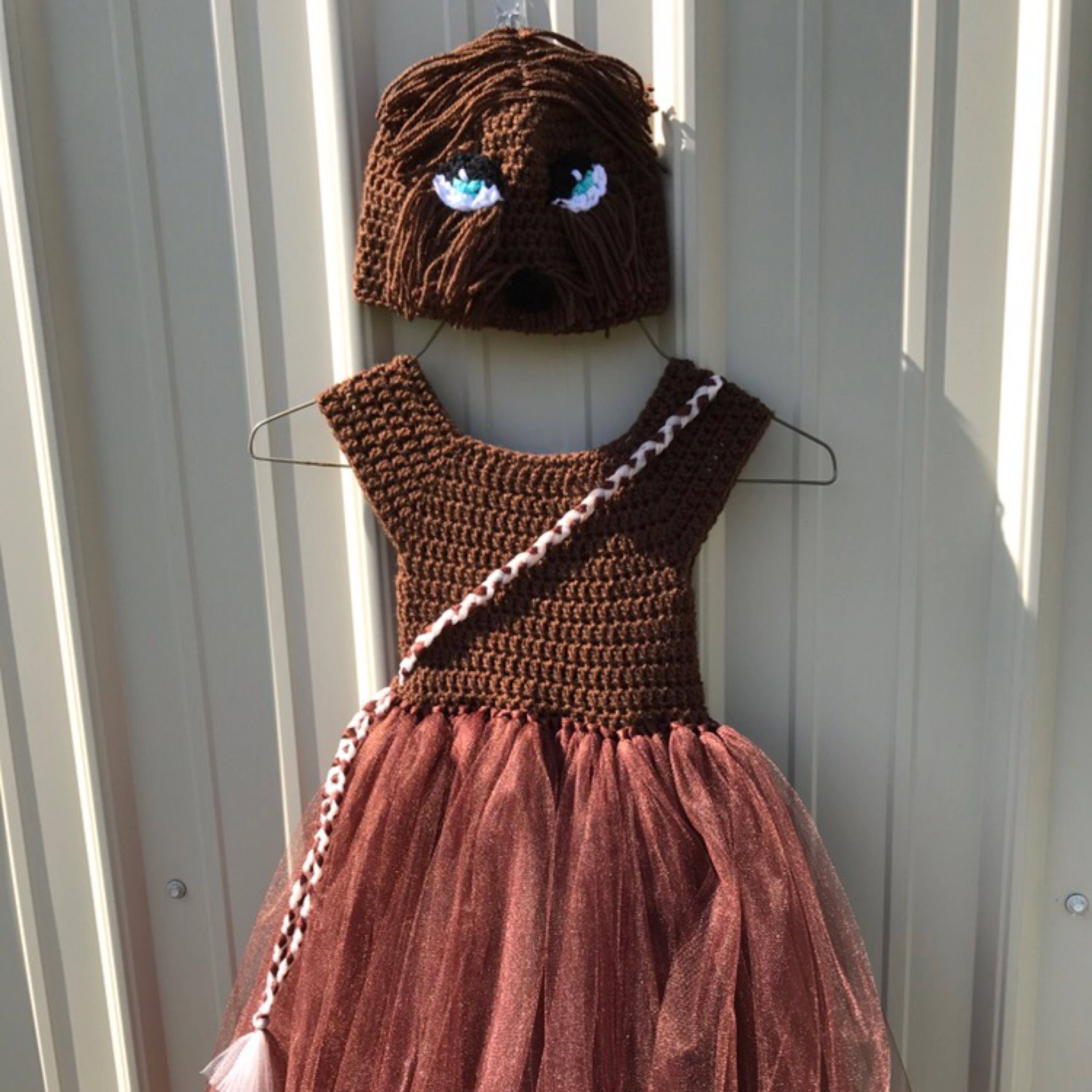 Crochet Chewbacca Inspired Tutu Dress Costume Etsy