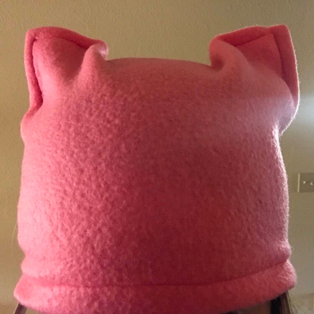 Fleece Pink Cat Hat - Etsy