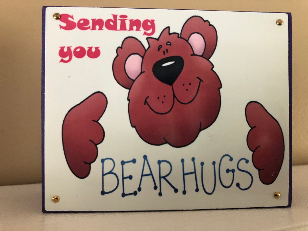 Word Sign Block, Wanted to Send You a Hug Block, Just to See You Smile ...