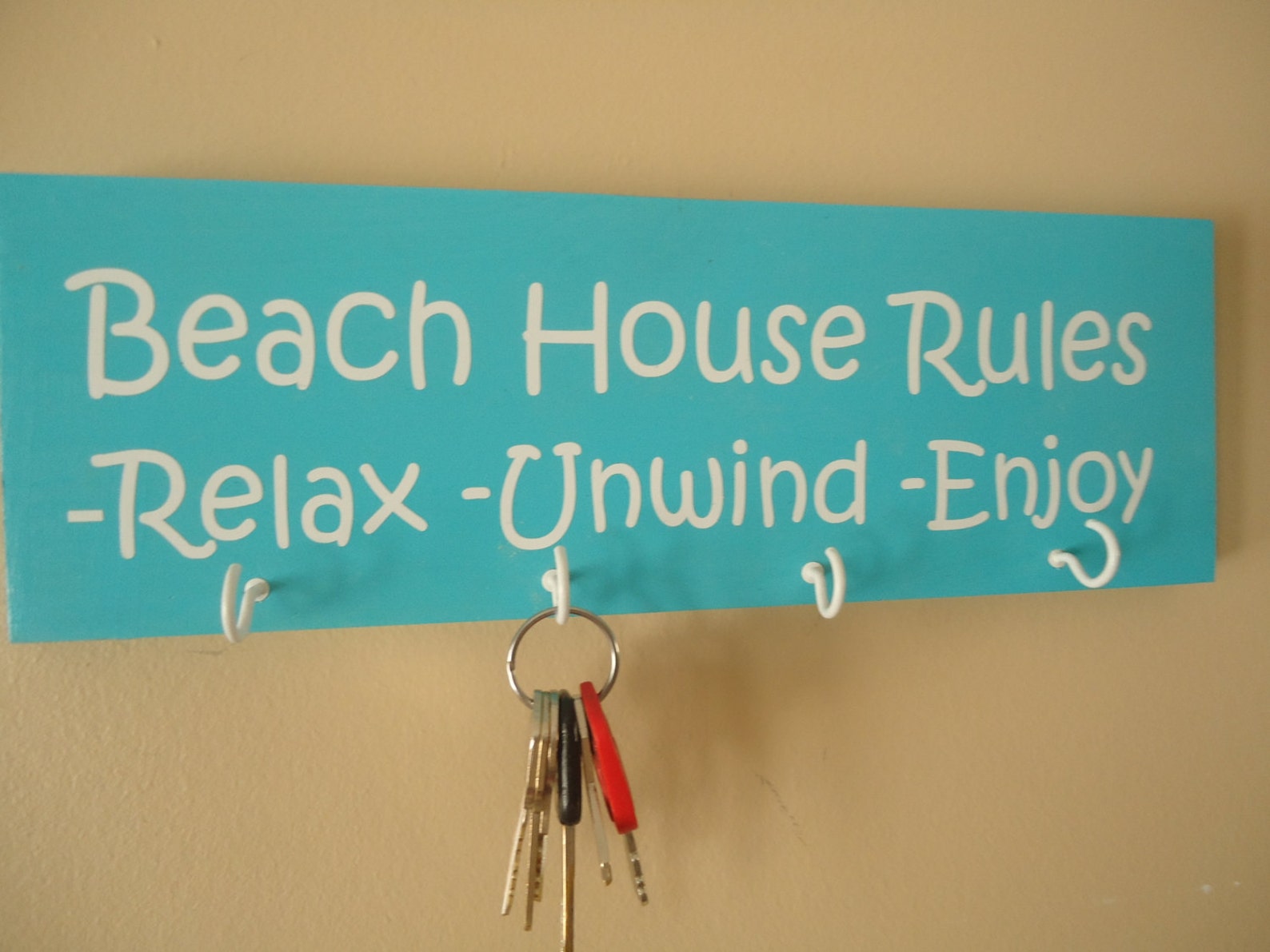 Nautical Theme Key Holder, Key Organizer, Beach Key Holder, Key Hanger ...