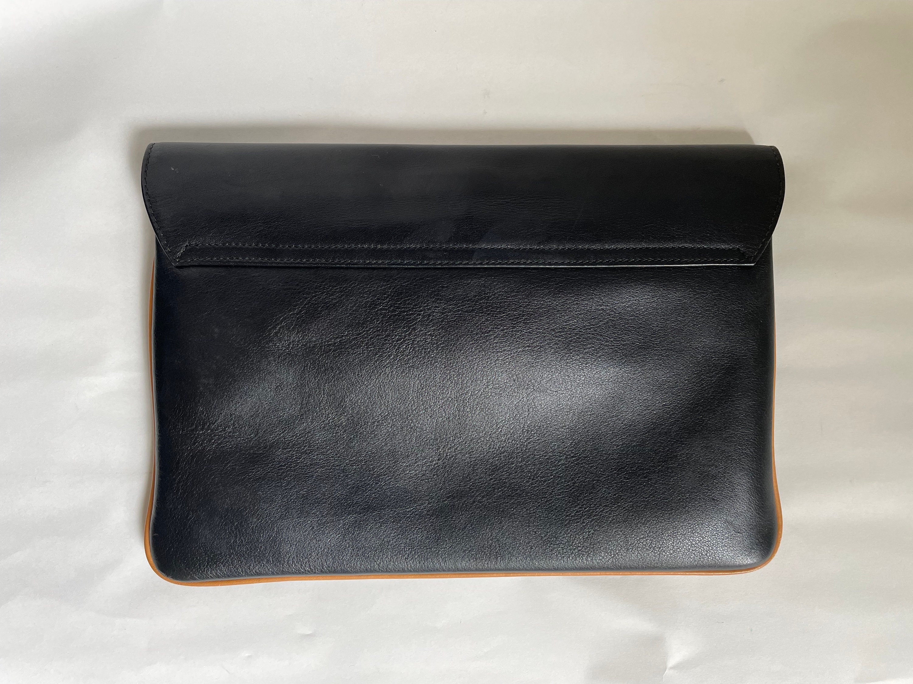 Celine Vintage Carriage Flap Leather Clutch Bag Black Gold Metal - Etsy