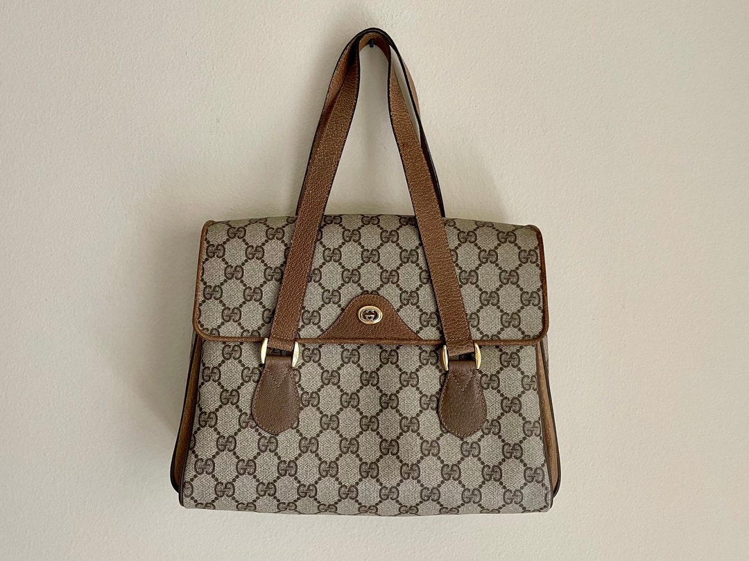 Gucci Vintage Accessory Collection Handbag GG Supreme Coated Canvas ...
