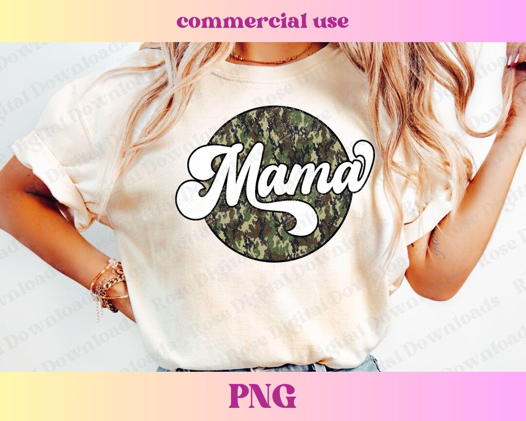 Camo Mama PNG | Trendy Vintage Western Country Distressed Shirt Gift ...
