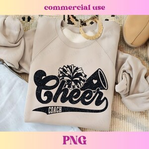 Glitter Cheer Coach PNG | Trendy Sparkle School Spirit Shirt, Cute High ...