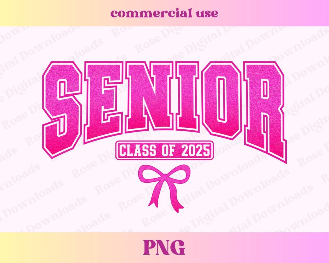 Glitter Senior Class of 2025 PNG | Trendy Vintage Varsity Shirt | Cute ...