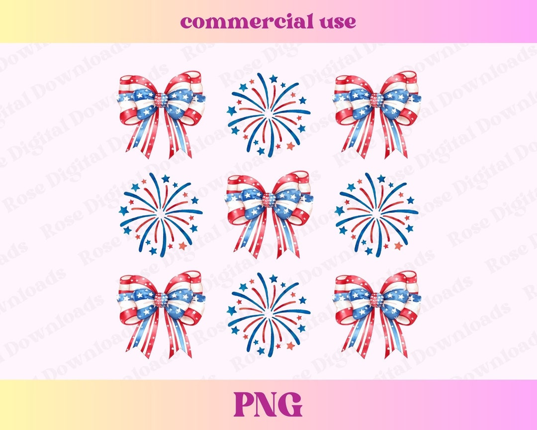 Americana PNG | Coquette 4th of July | America Png | American Bow Png ...