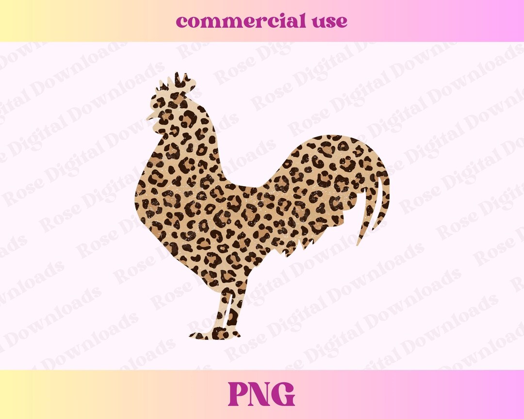 Leopard Rooster PNG | Trendy Rancher Western Country Shirt | Farming ...