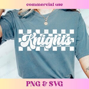 Checkered Knights PNG SVG | Trendy Varsity School Spirit Grad Shirt ...