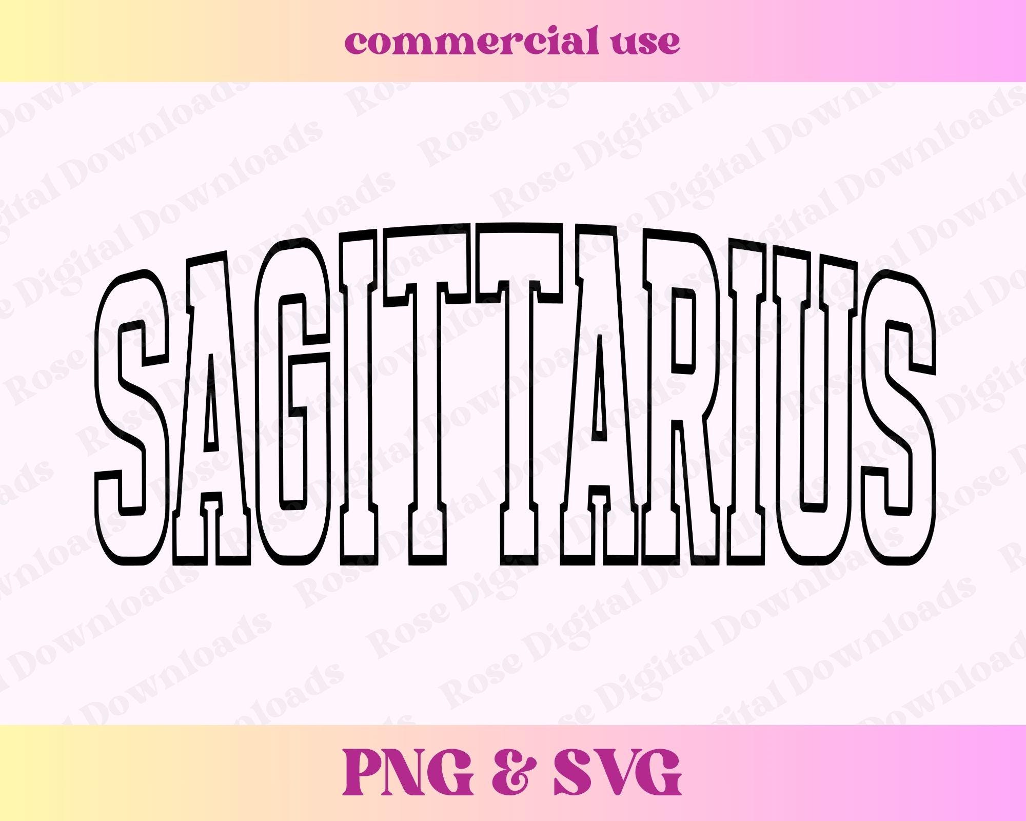 Varsity Sagittarius Outline PNG SVG | Zodiac Shirt | Varsity Trending ...