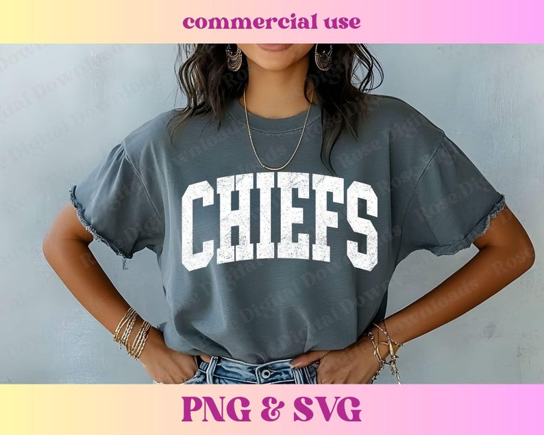 Distressed Varsity Chiefs PNG SVG | Trendy School Spirit Shirt, Cute ...