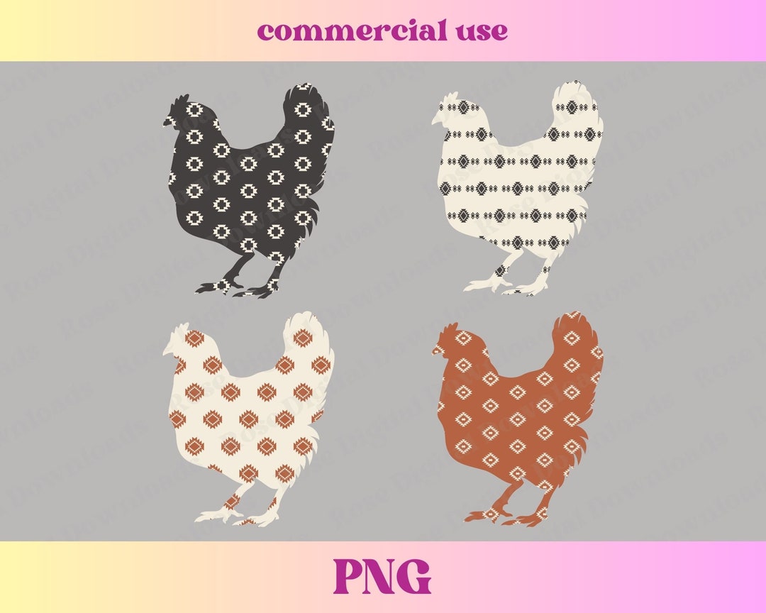 Southwestern Chickens Set PNG | Trendy Rancher Western Country Shirt ...