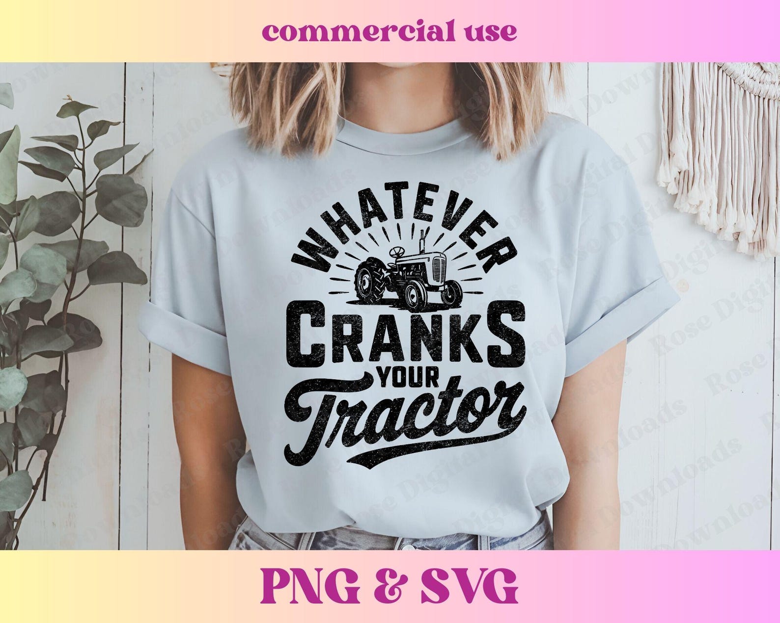 Whatever Cranks Your Tractor SVG PNG | Trendy Western Funny Country ...