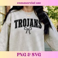 Trojans Baseball Mascot SVG, Spirit Design (digital File) - Etsy