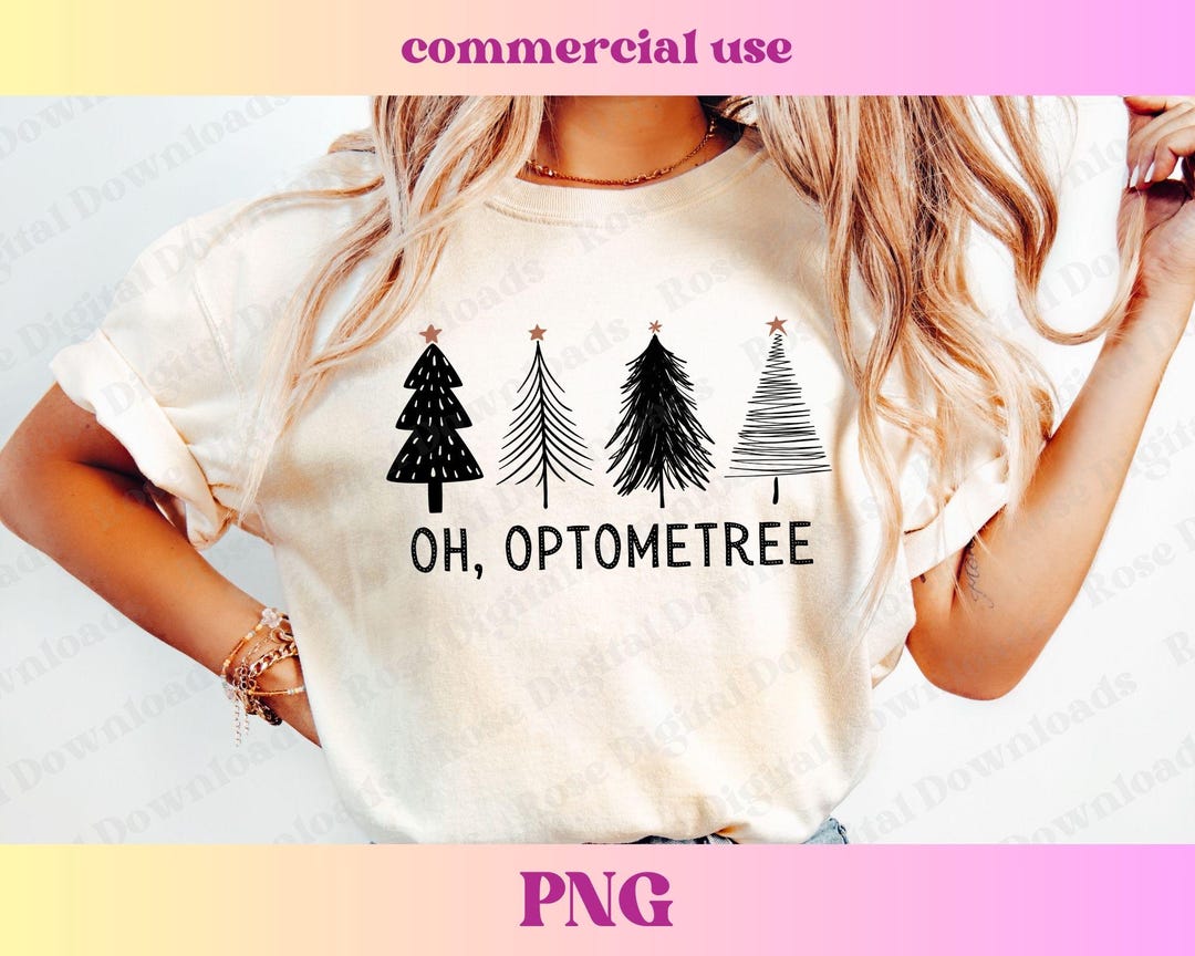 Oh Optometree PNG | Eye Clinic Funny Optometrist Christmas Shirt Design ...
