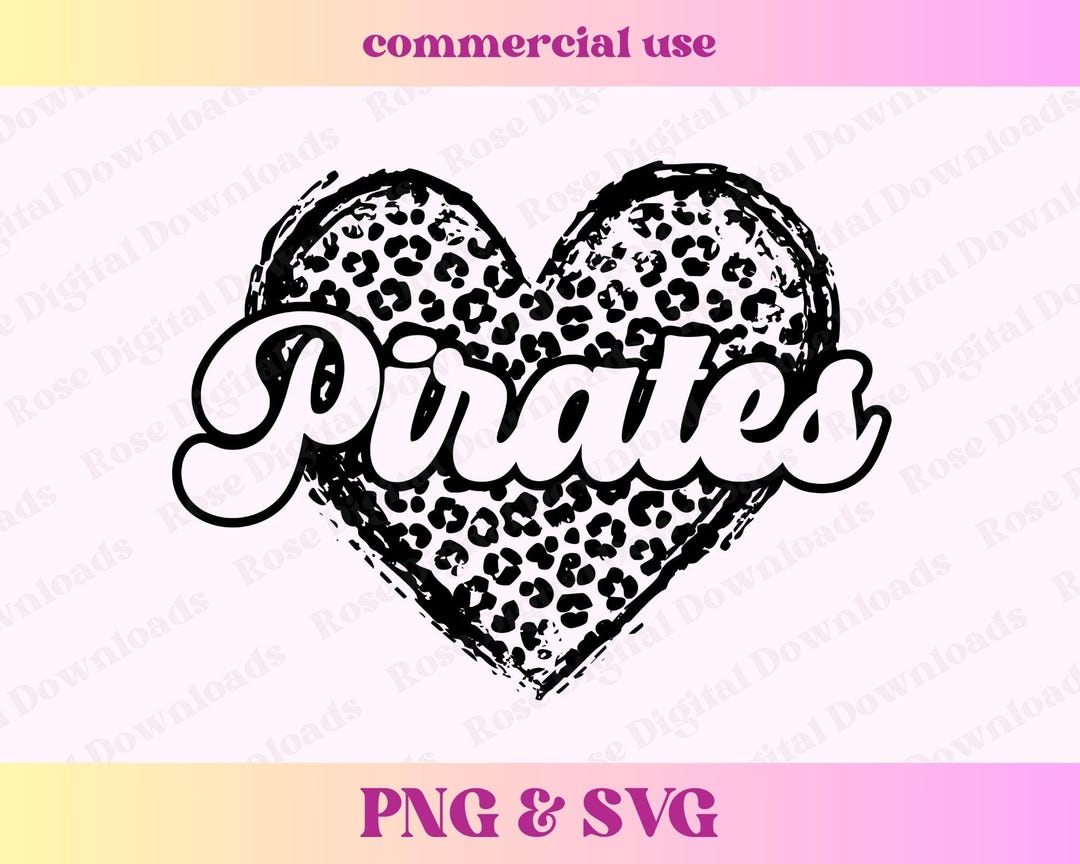 Pirates PNG SVG | Trendy School Spirit Grad Shirt | Cute High School ...