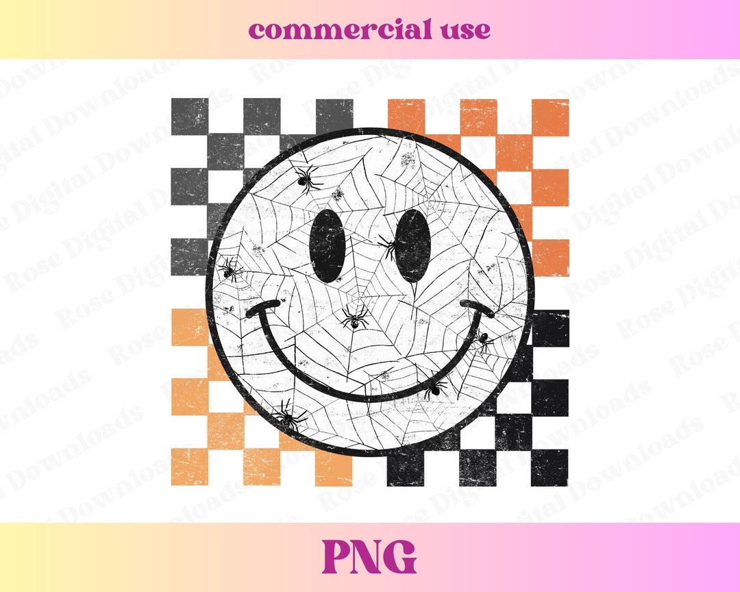 Checkered Spiderweb Smile PNG | Halloween Spooky Season Aesthetic ...
