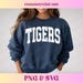 Varsity Tigers PNG SVG | Trendy Distressed School Spirit Shirt | Cute ...