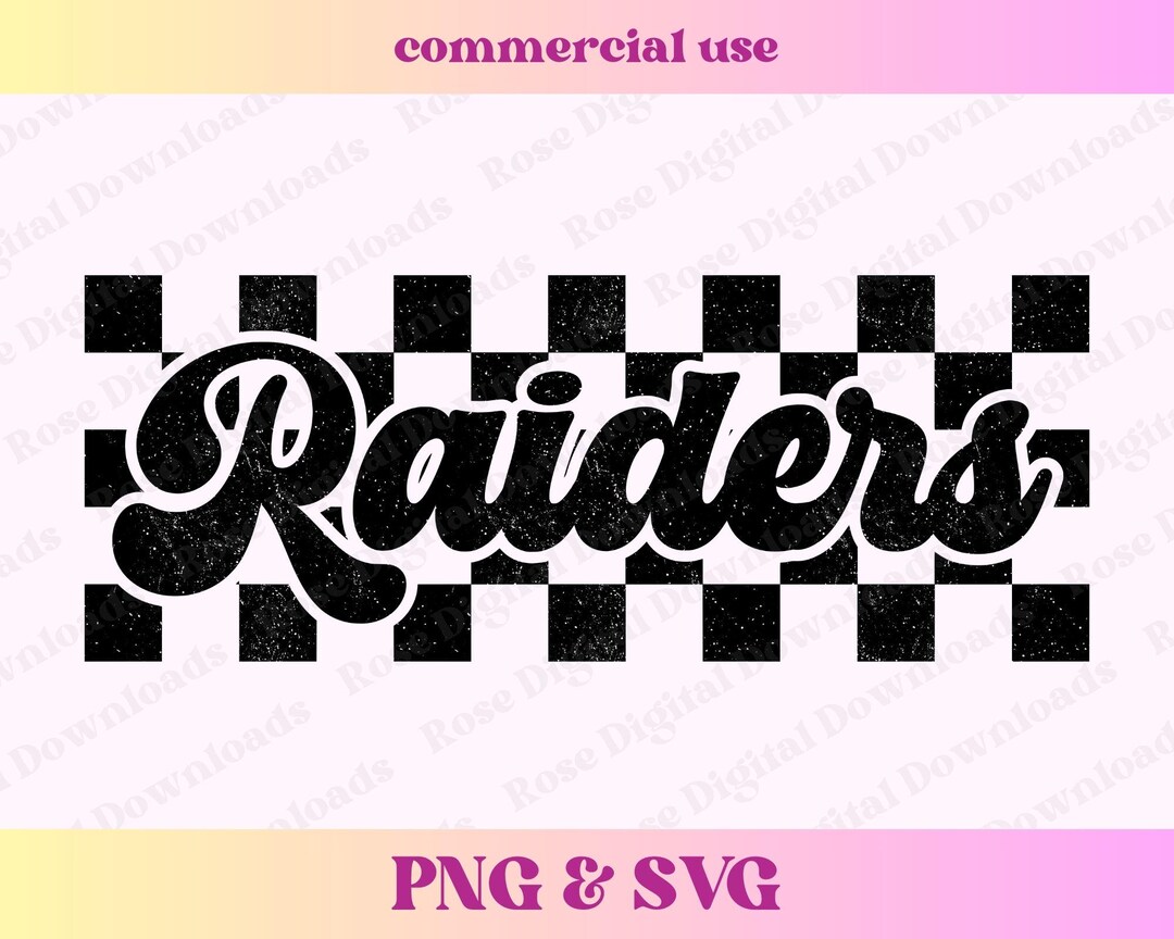 Checkered Raiders PNG SVG, Trendy Varsity School Spirit Grad Shirt ...