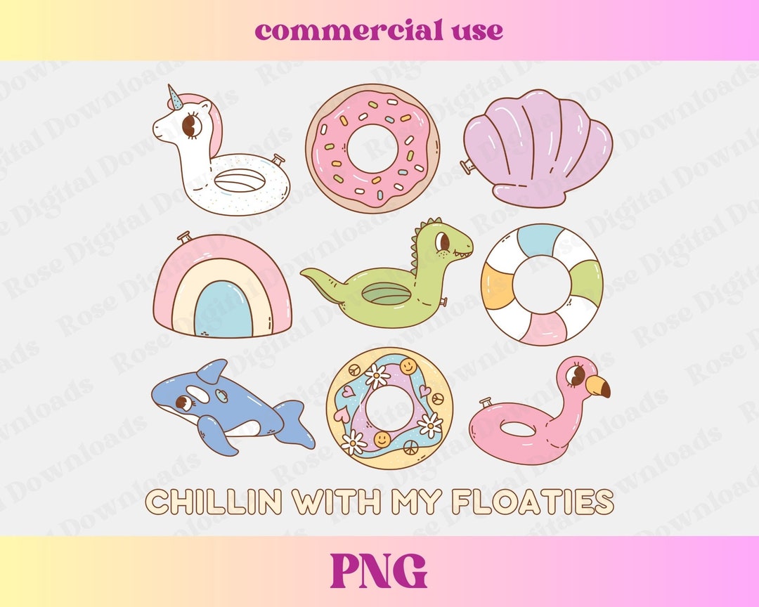 Chillin With My Floaties PNG | Vintage Retro Summer Vibes | Pool Life ...