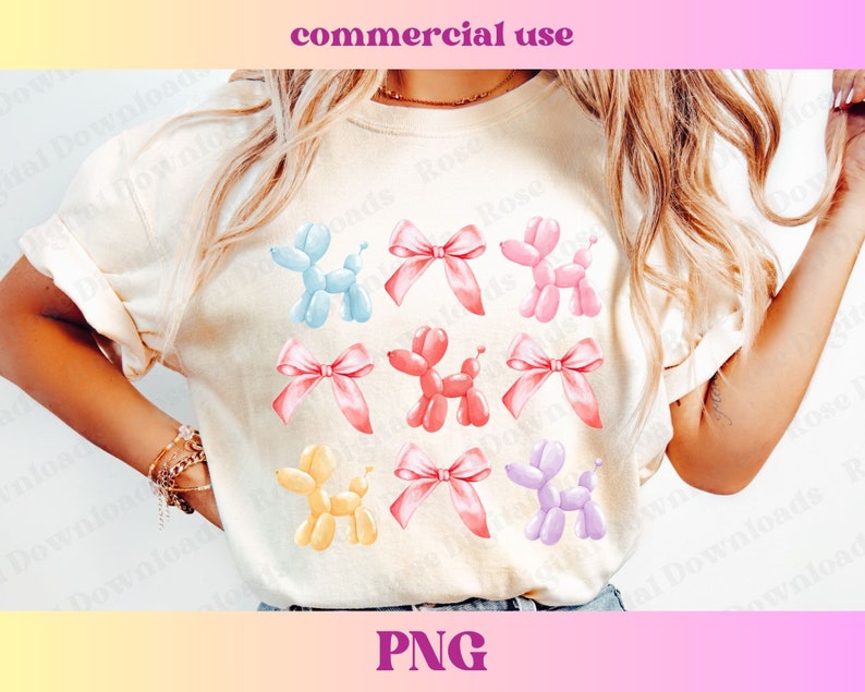 Coquette Balloon Animal PNG | Pink Ribbon Bow Png | Funny Weirdcore ...