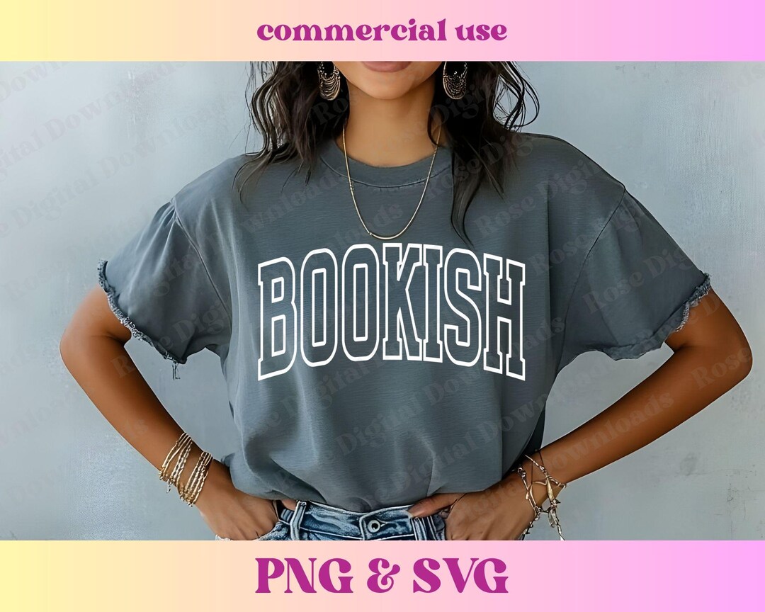 Trendy Varsity Bookish Outline PNG SVG | Reading Smut Books Vintage ...
