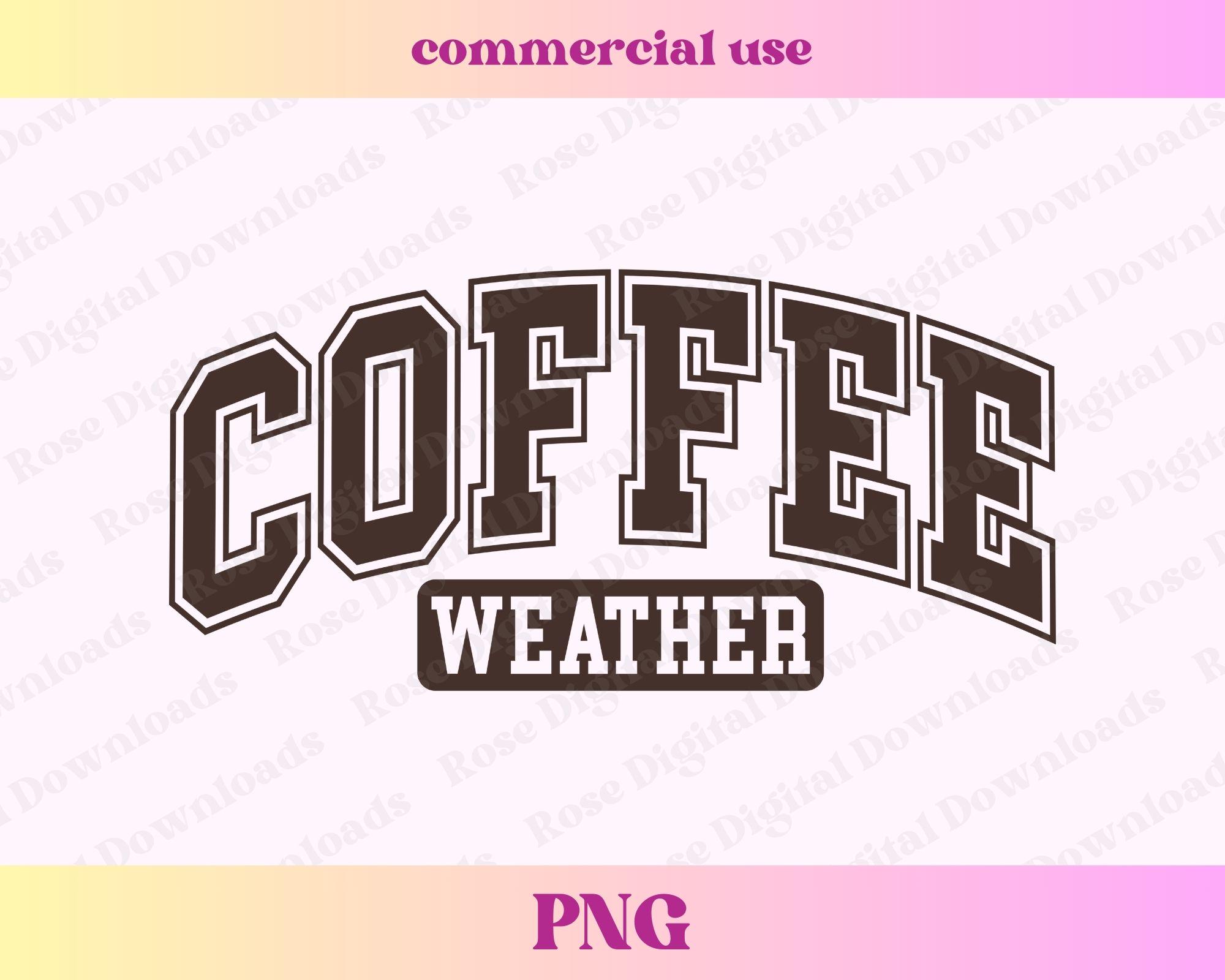 Trendy Distressed Coffee Weather PNG | Varsity Fall Aesthetic Vintage ...