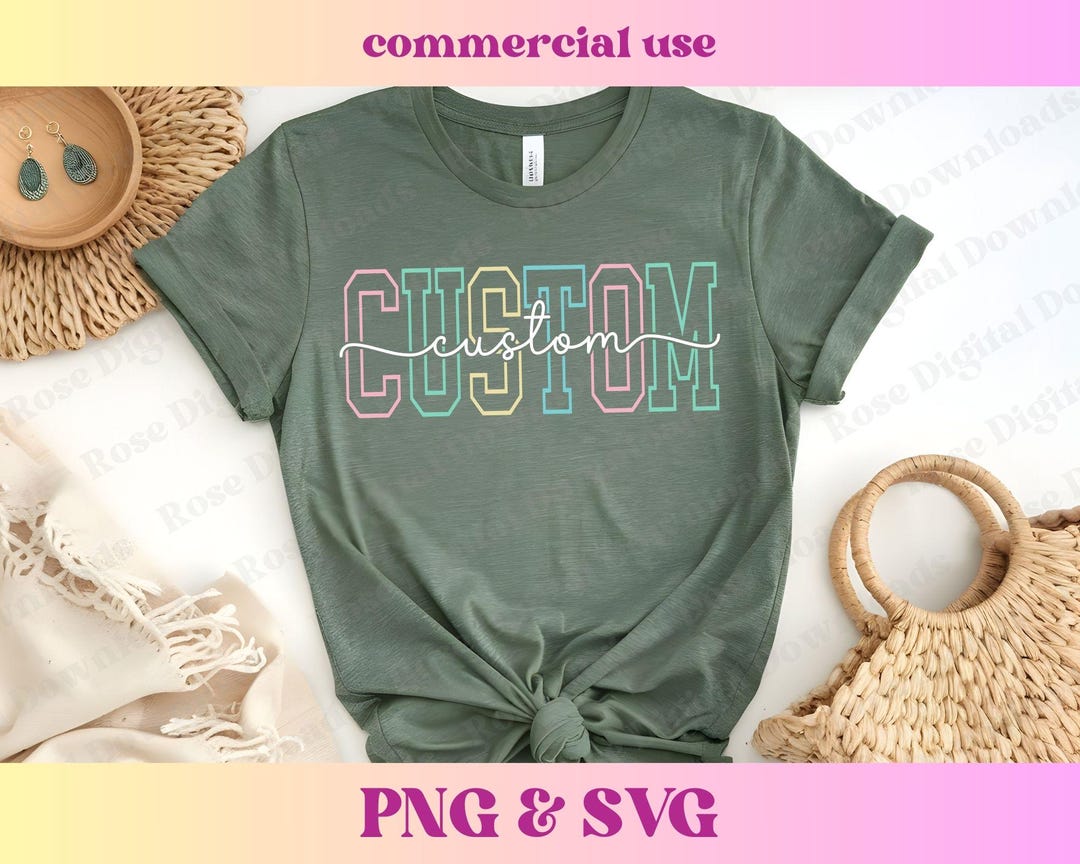 Pastel Custom Script PNG SVG | Personalized Name Retro Vintage Shirt ...