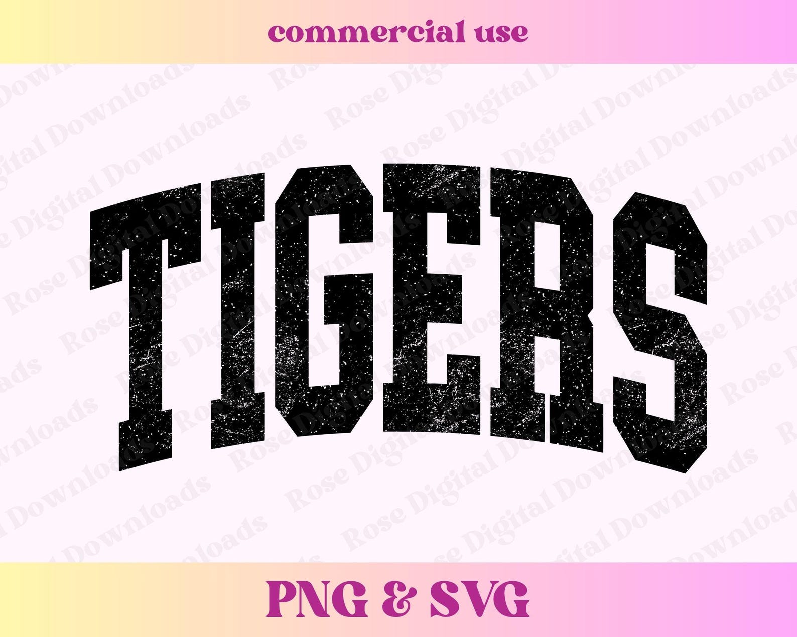Varsity Tigers PNG SVG | Trendy Distressed School Spirit Shirt | Cute ...