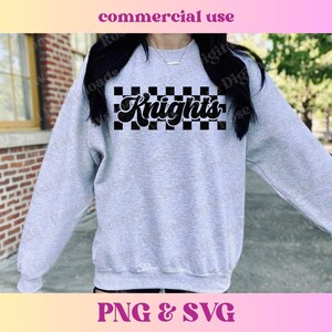 Checkered Knights PNG SVG | Trendy Varsity School Spirit Grad Shirt ...
