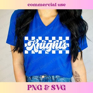 Checkered Knights PNG SVG | Trendy Varsity School Spirit Grad Shirt ...