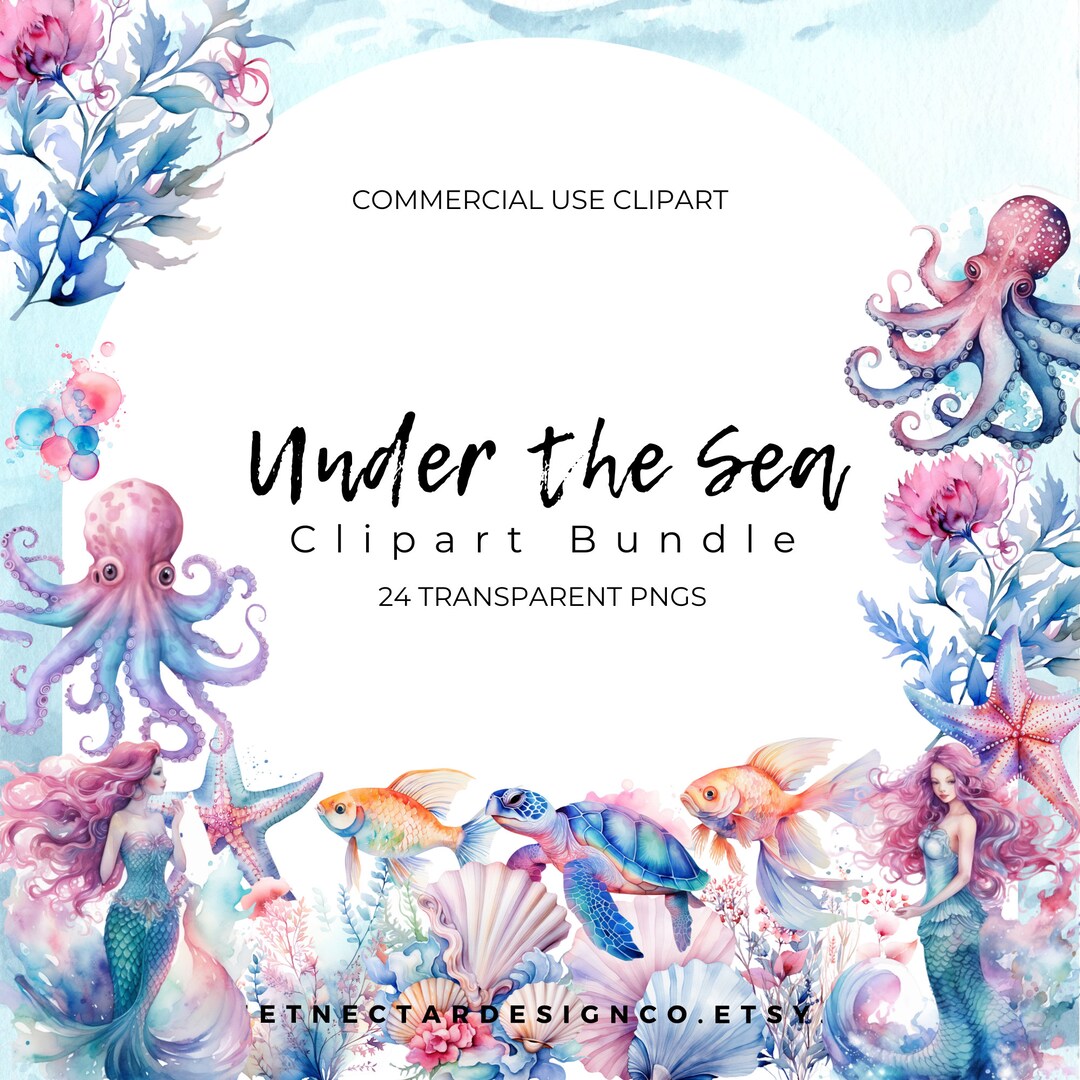 Under the Sea Clipart Bundle - Etsy