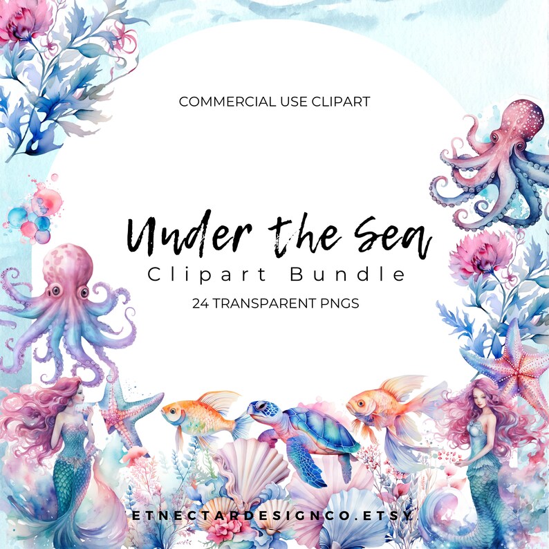 Under the Sea Clipart Bundle - Etsy