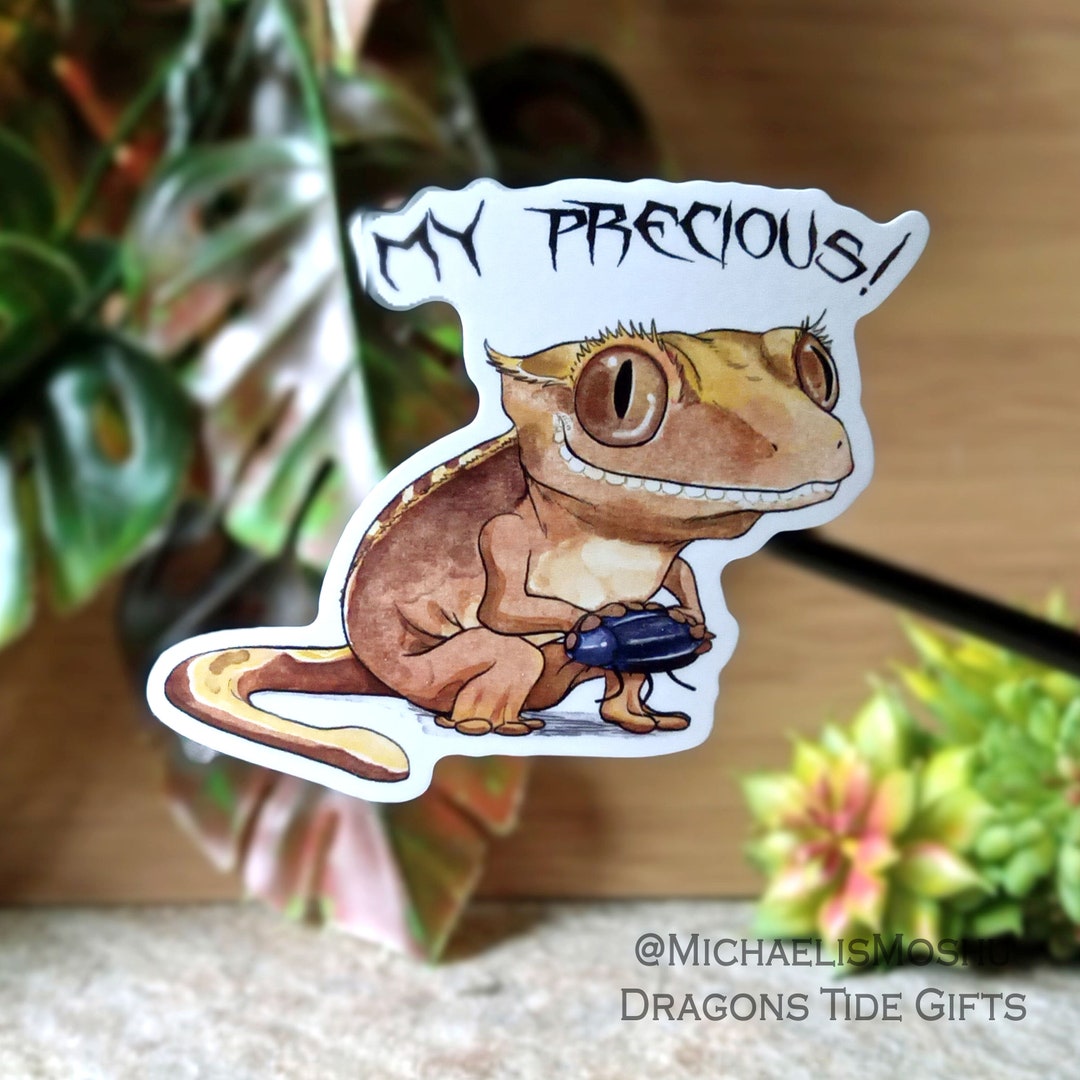 My Precious Crested Gecko Sticker - Etsy